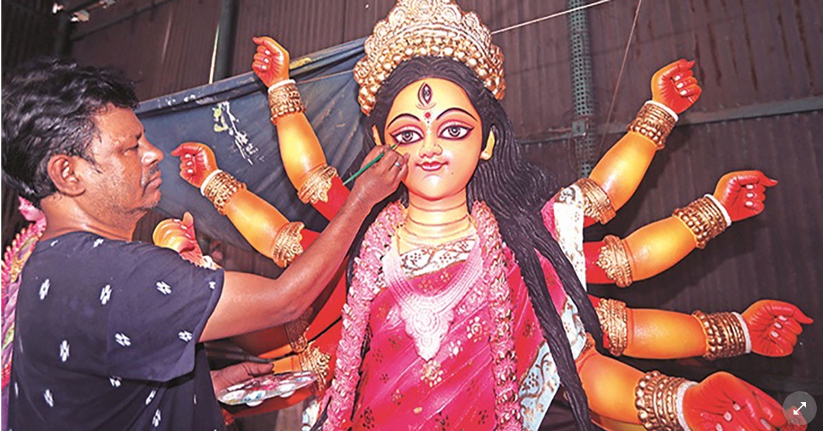 Durga Puja Preparations Going On In Full Swing Hindu Press International Durga Puja Preparations Going On In Full Swing Hindu Press International